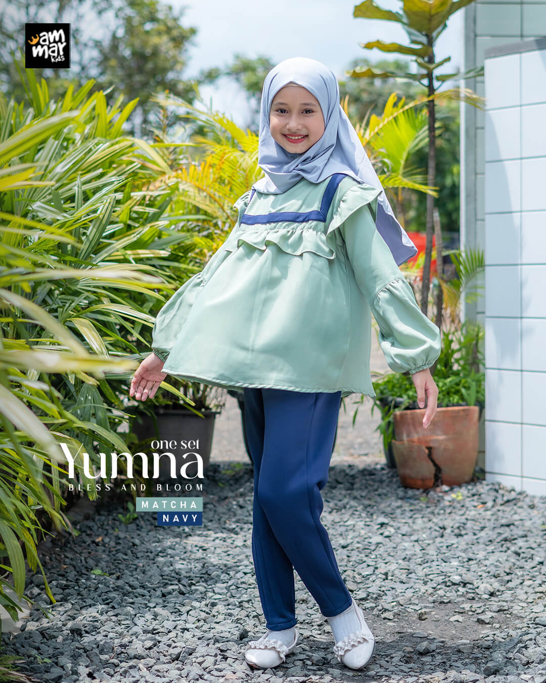 Baju Setelan Anak Perempuan - Yumna One Set Matcha Nany Baju Setelan Anak Perempuan - Yumna One Set Matcha Nany